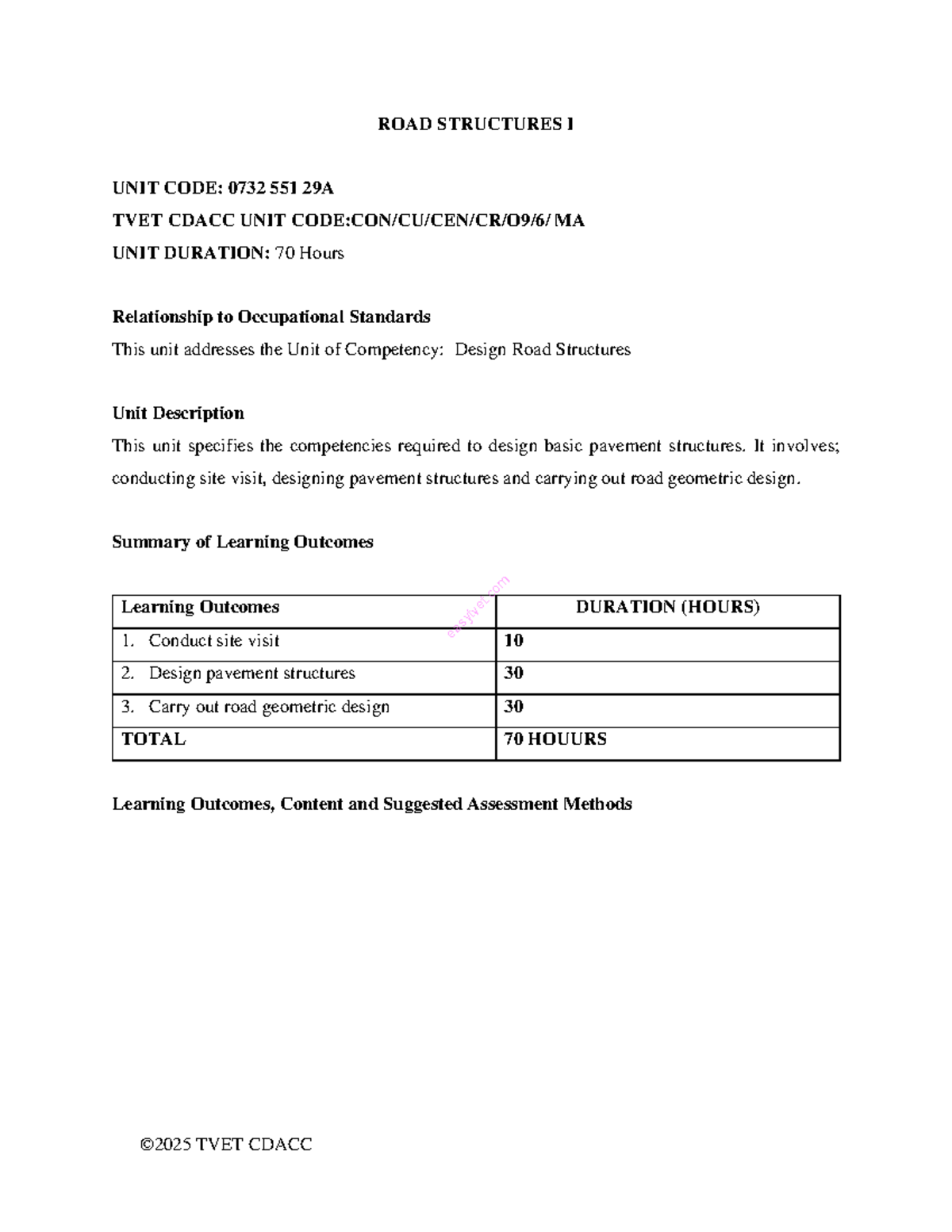 Road Structures I: Design and Geometric Analysis (0732 551 29A) - Studocu