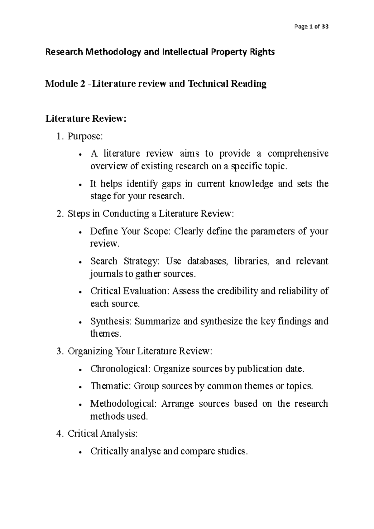Notes on Research Methodology and Intellectual Property Rights (RM&IPR ...