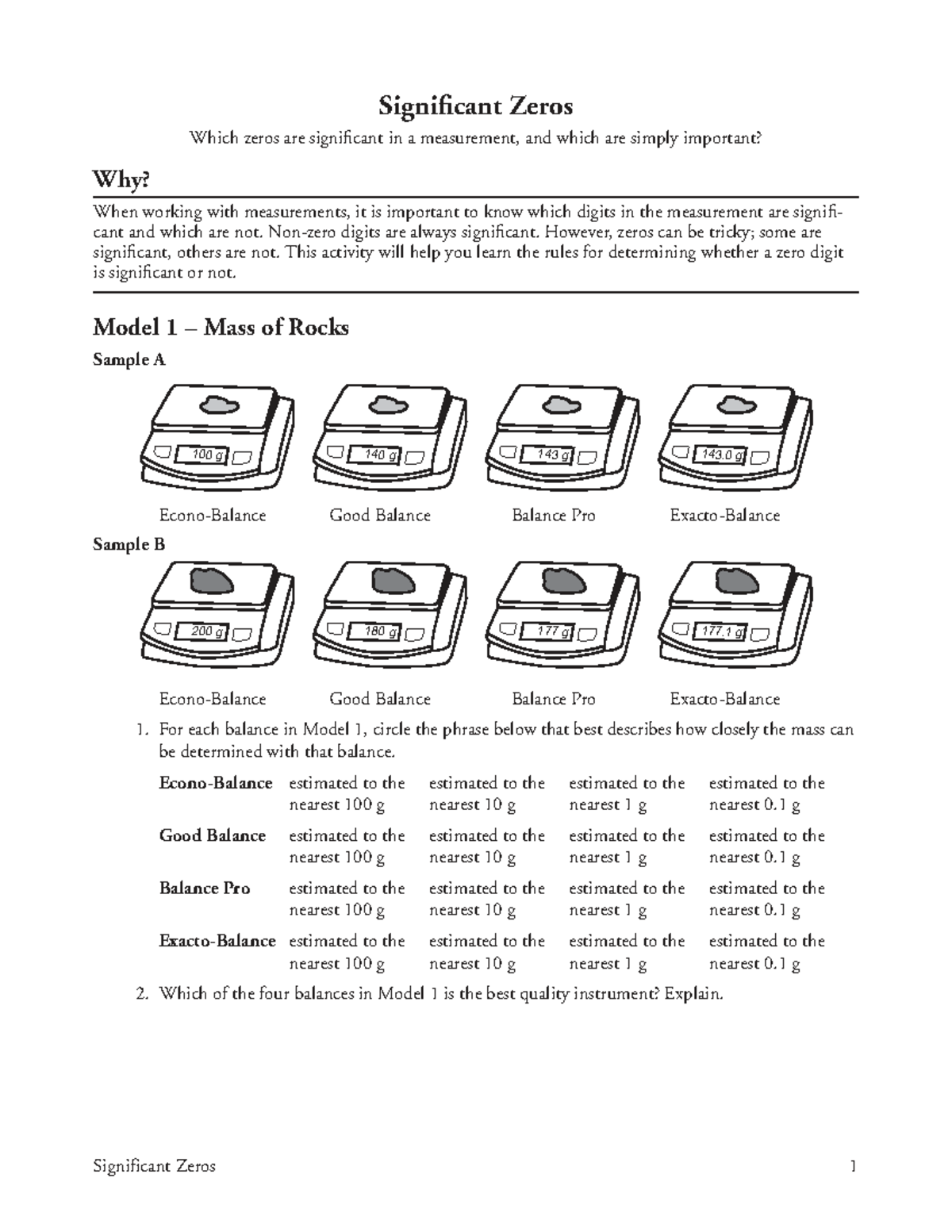 Significant Zeros in Measurements: Understanding Their Importance - Studocu
