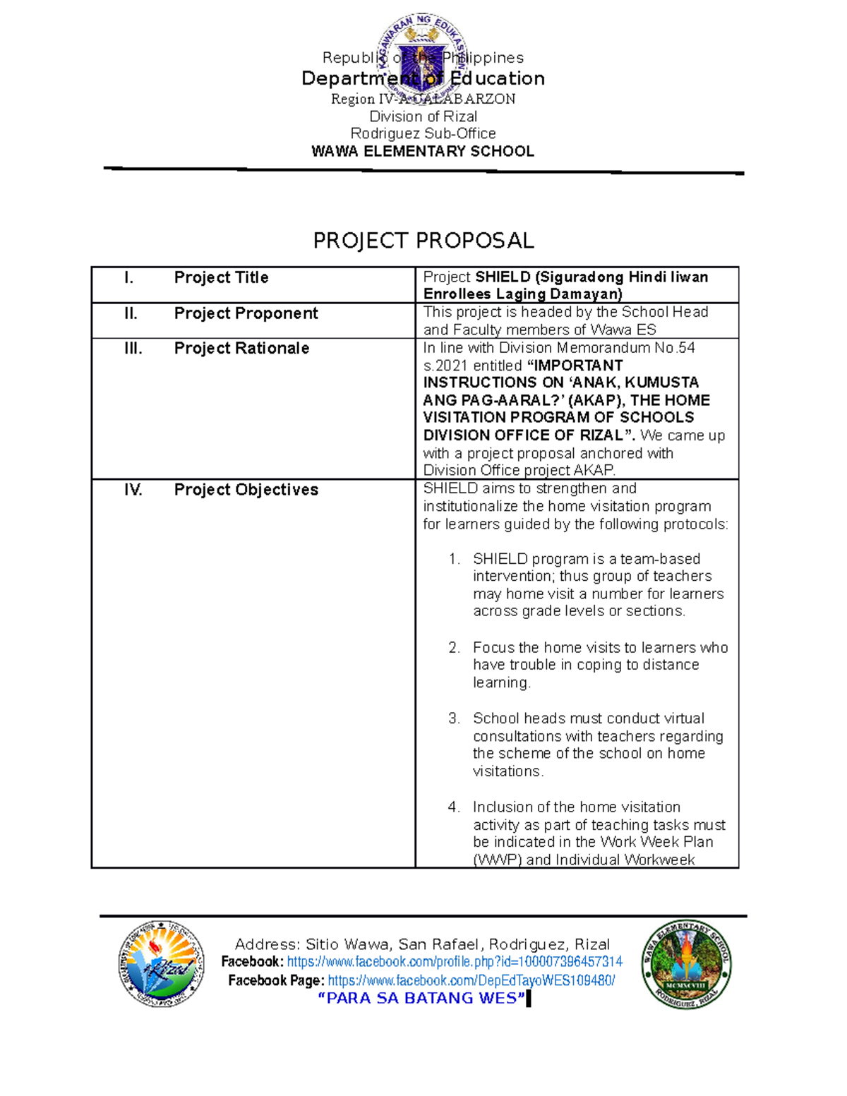 Project Proposal-AKAP- Shield - Department of Education Region IV-A ...