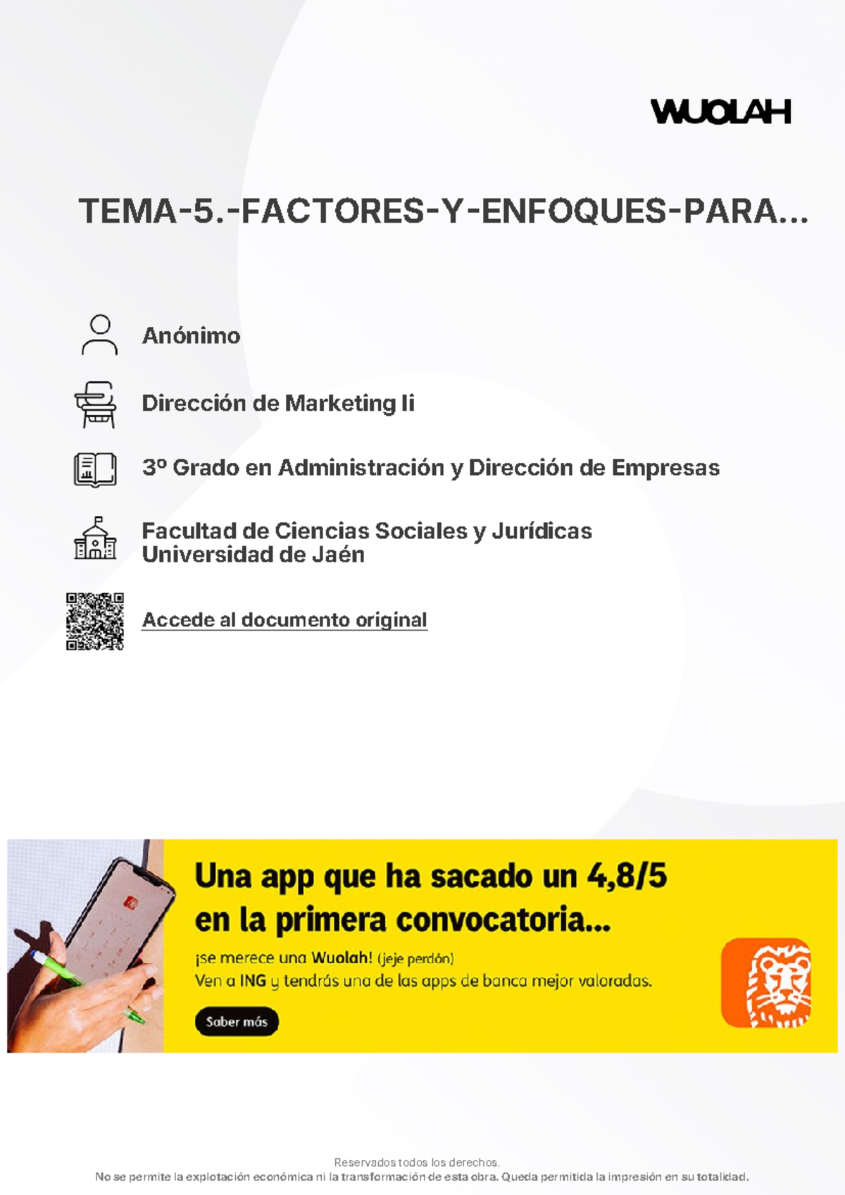 TEMA 5 - Factores y Enfoques para la Fijación de Precios - Dirección de ...