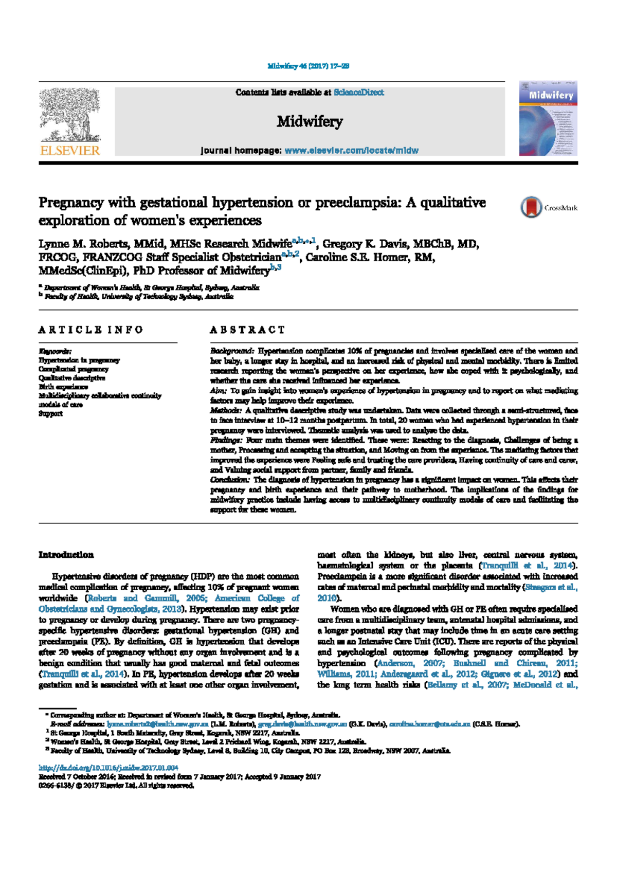 Midwifery 46 Case Study: Understanding Pregnancy with Hypertension ...