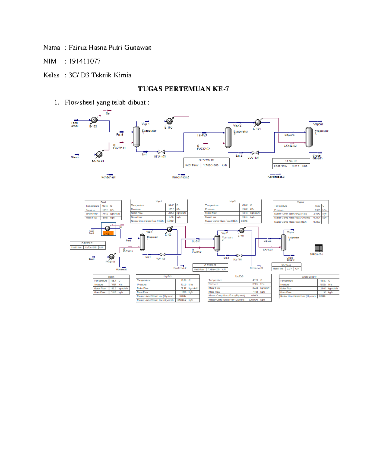 Analisis Evaporator dan Flowsheet - Pertemuan 7 - D3 Teknik Kimia - Studocu