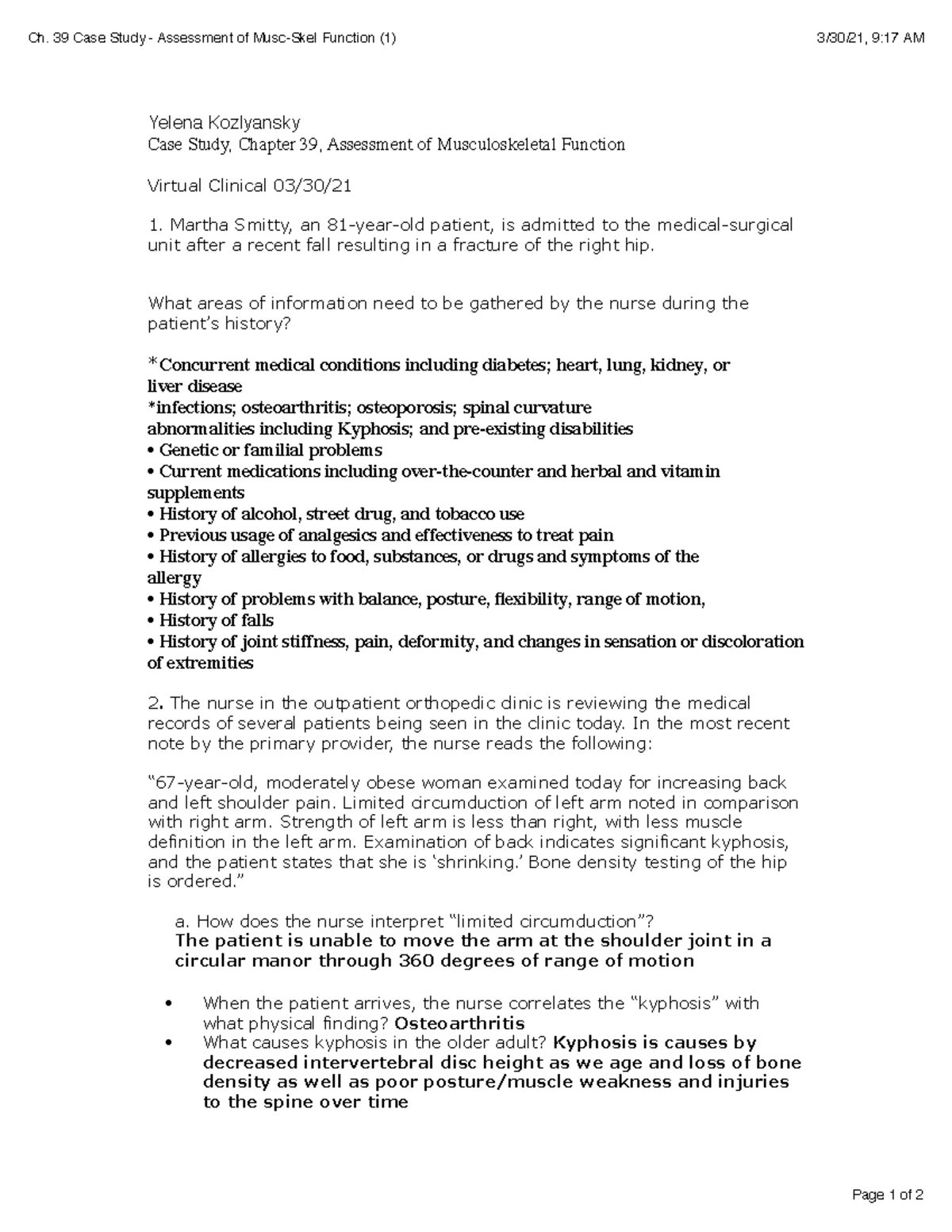 Ch. 39 Case Study - Assessment of Musc-Skel Function - Page 1 of 2 Ch ...