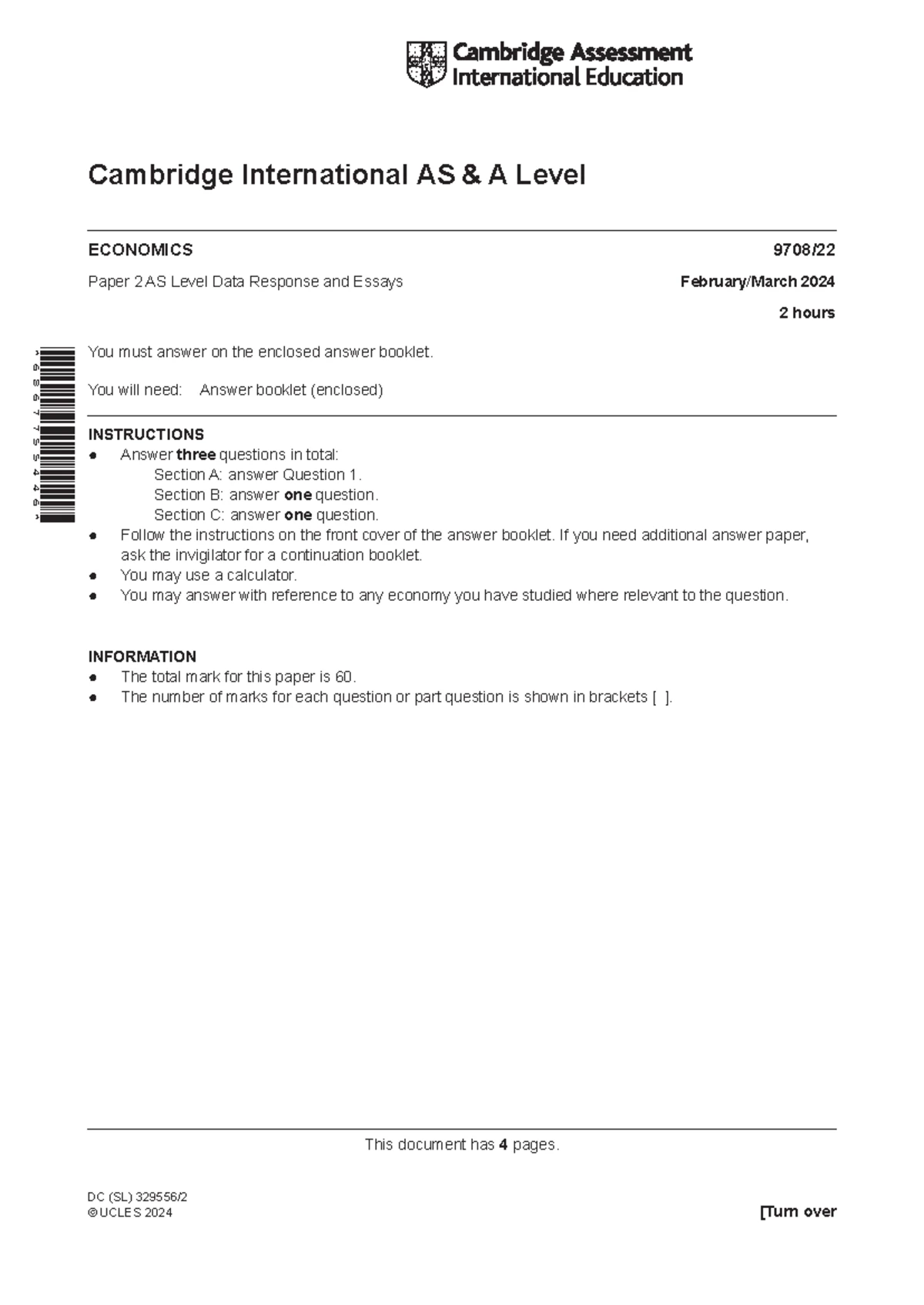 A Level 9709 52 QP - Probability and Statistics Practice - Feb-Mar 2025 ...