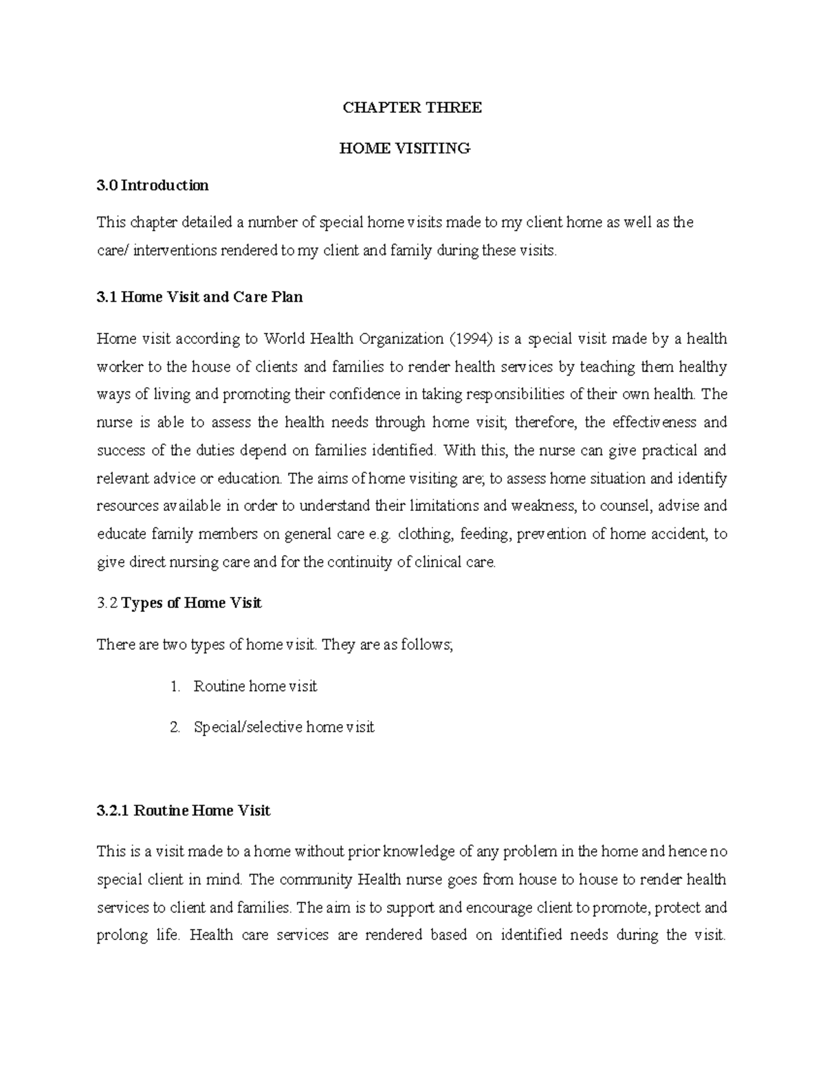 NURS 301: Case Study on Home Visiting and Nursing Interventions - Studocu