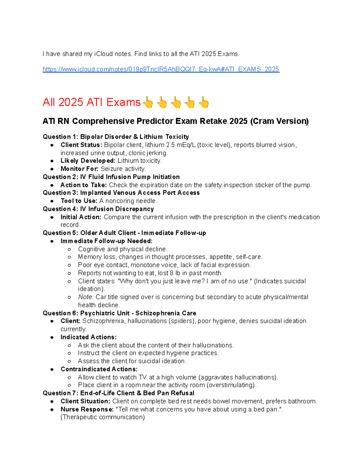 ATI RN Comprehensive Predictor Exam Retake 2025 Study Guide - Studocu