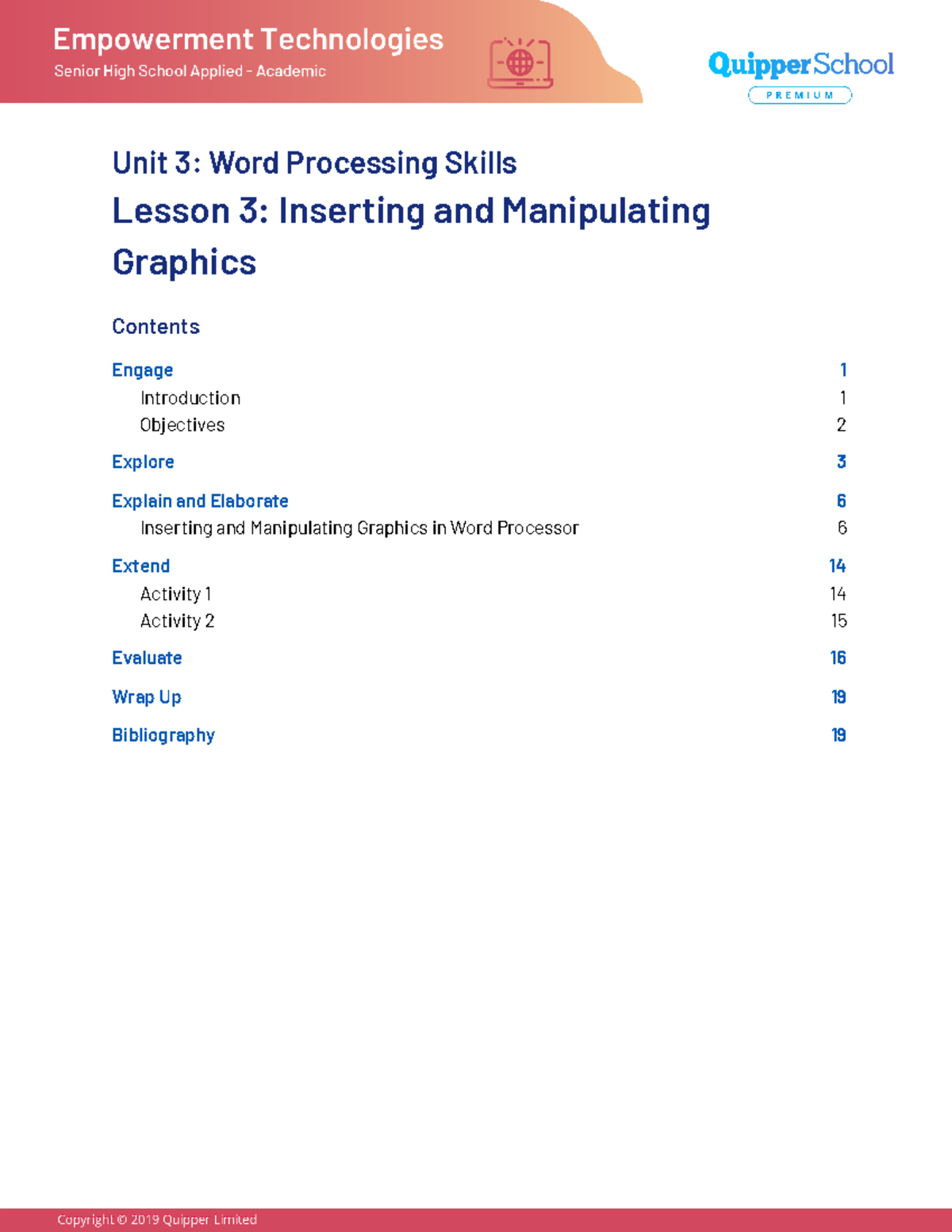EMPT 3: Lesson 3 - Inserting & Manipulating Graphics in Word Processing ...