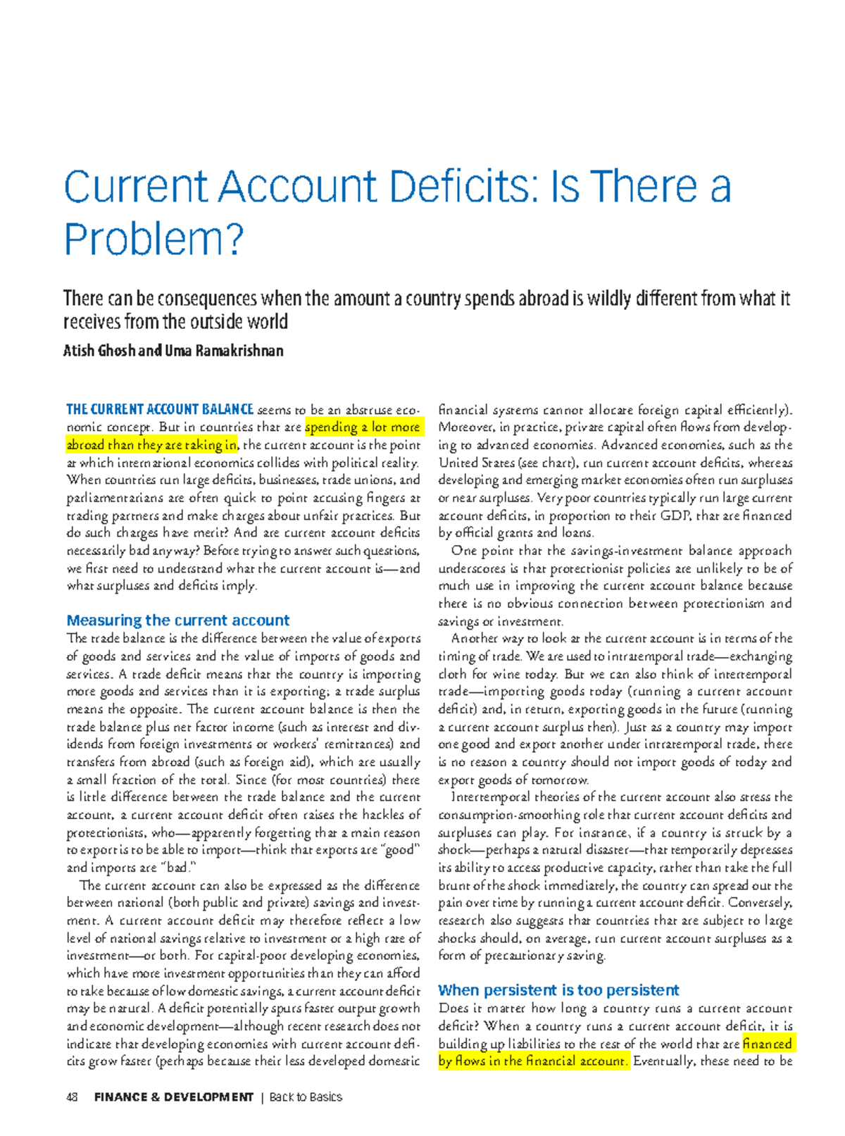 Current Account Deficits: Understanding the Economic Implications - Studocu