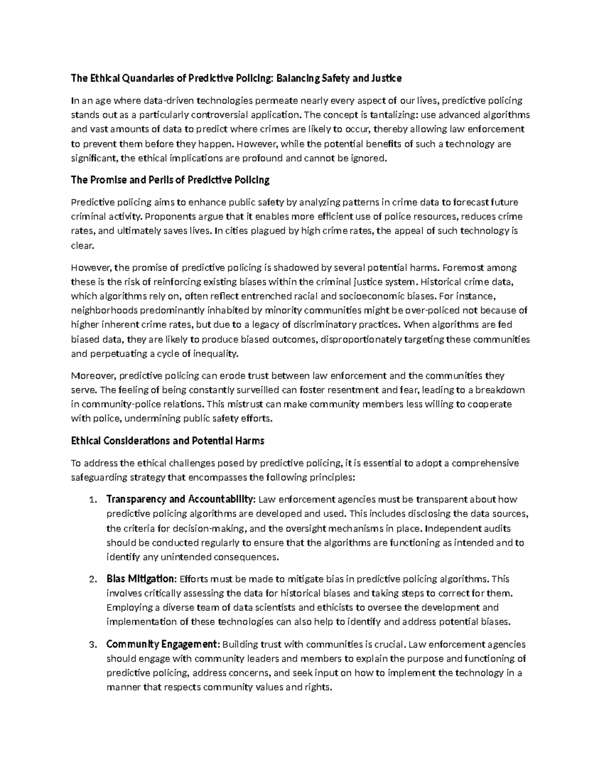 The Ethical Quandaries of Predictive Policing - The concept is ...