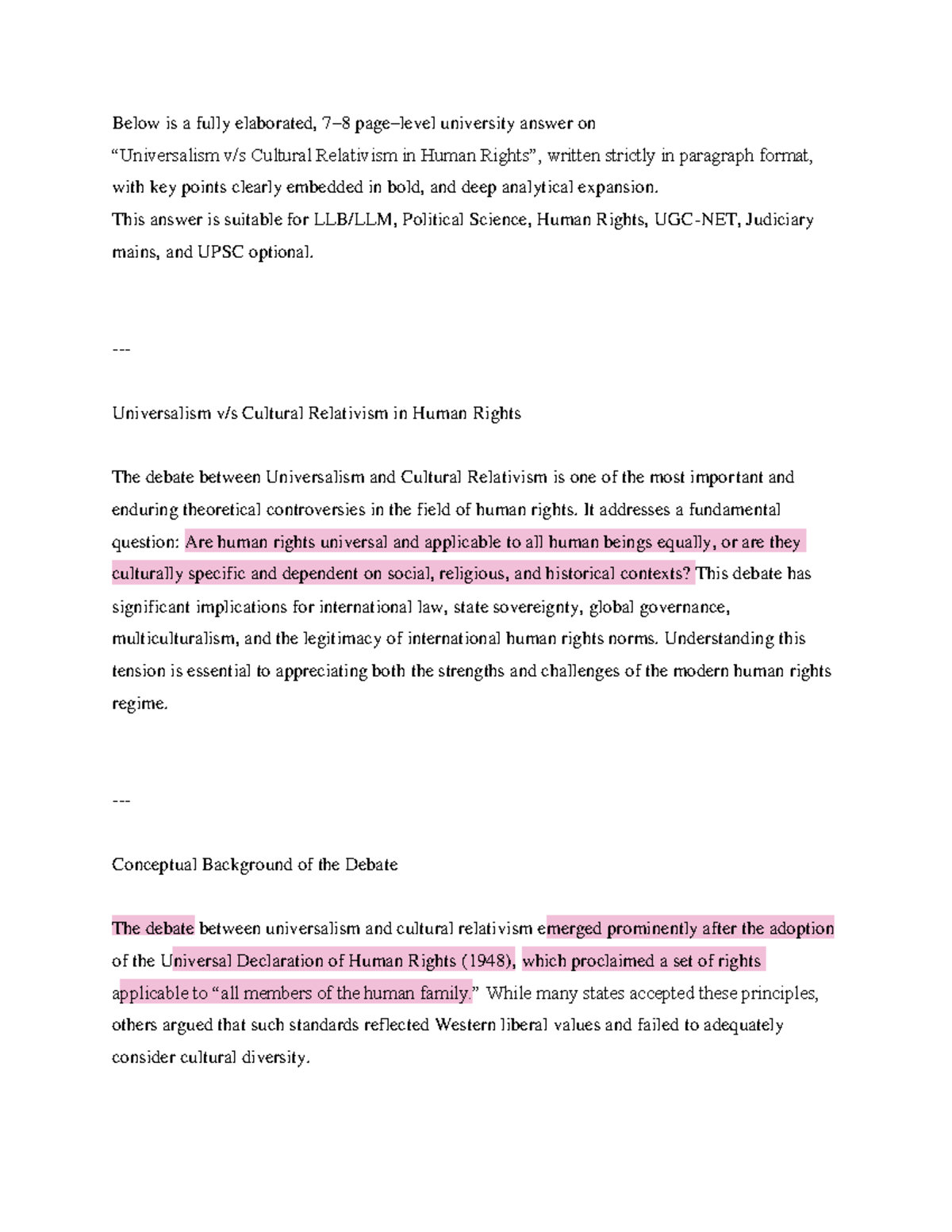 Universalism vs Cultural Relativism: A Comprehensive Analysis for PS ...