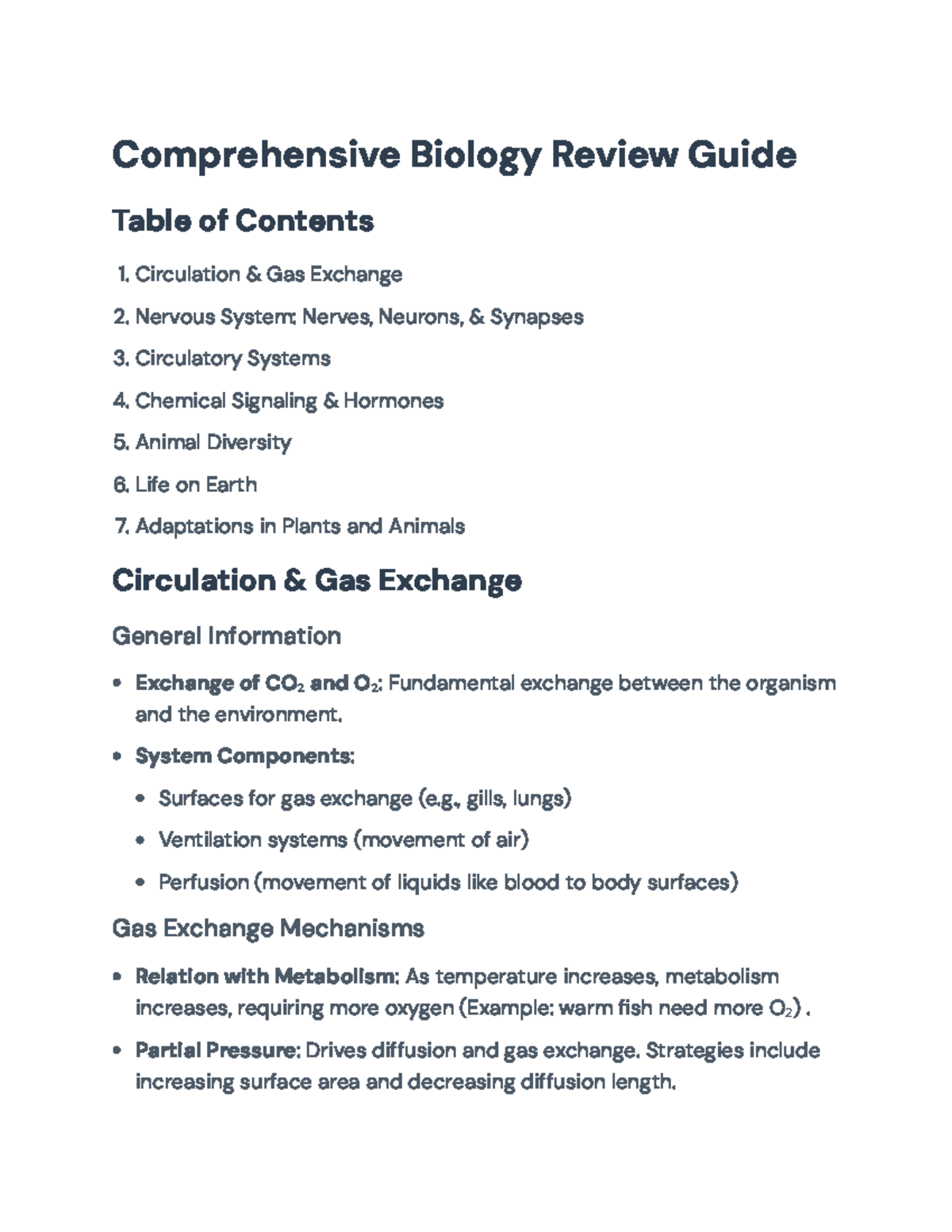 Comprehensive Biology Review Guide for Understanding Biological Systems ...