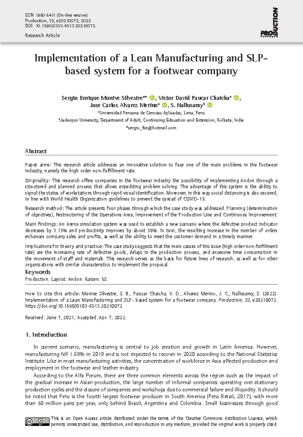 Implementing 5S & Lean Manufacturing in Footwear SMEs: A Case Study ...