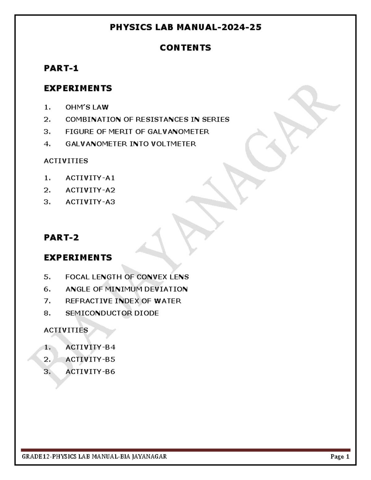 CBSE Class XII Physics Sample Paper 01 (2024) with Marking Scheme - Studocu
