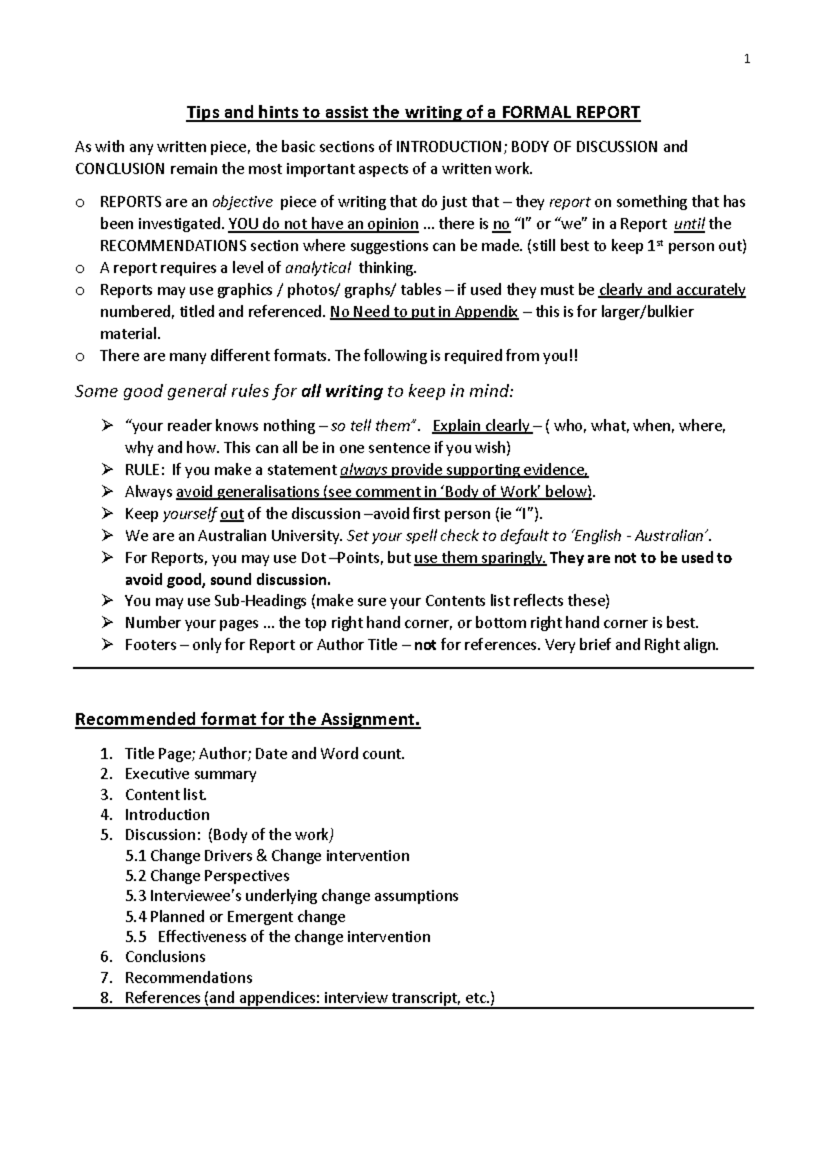 Formal Report Writing Guidelines: Structure & Key Components - Studocu
