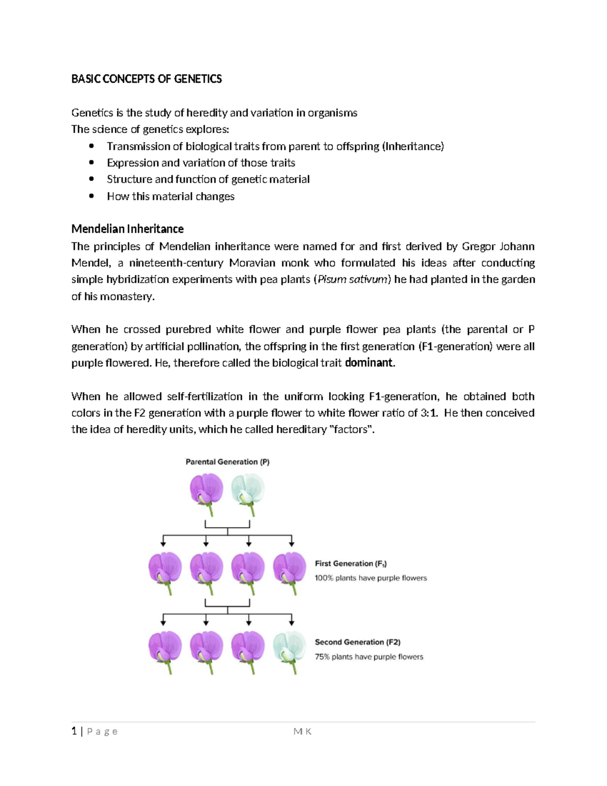 L 7 Final Exam: Key Concepts of Genetics and Mendelian Inheritance ...