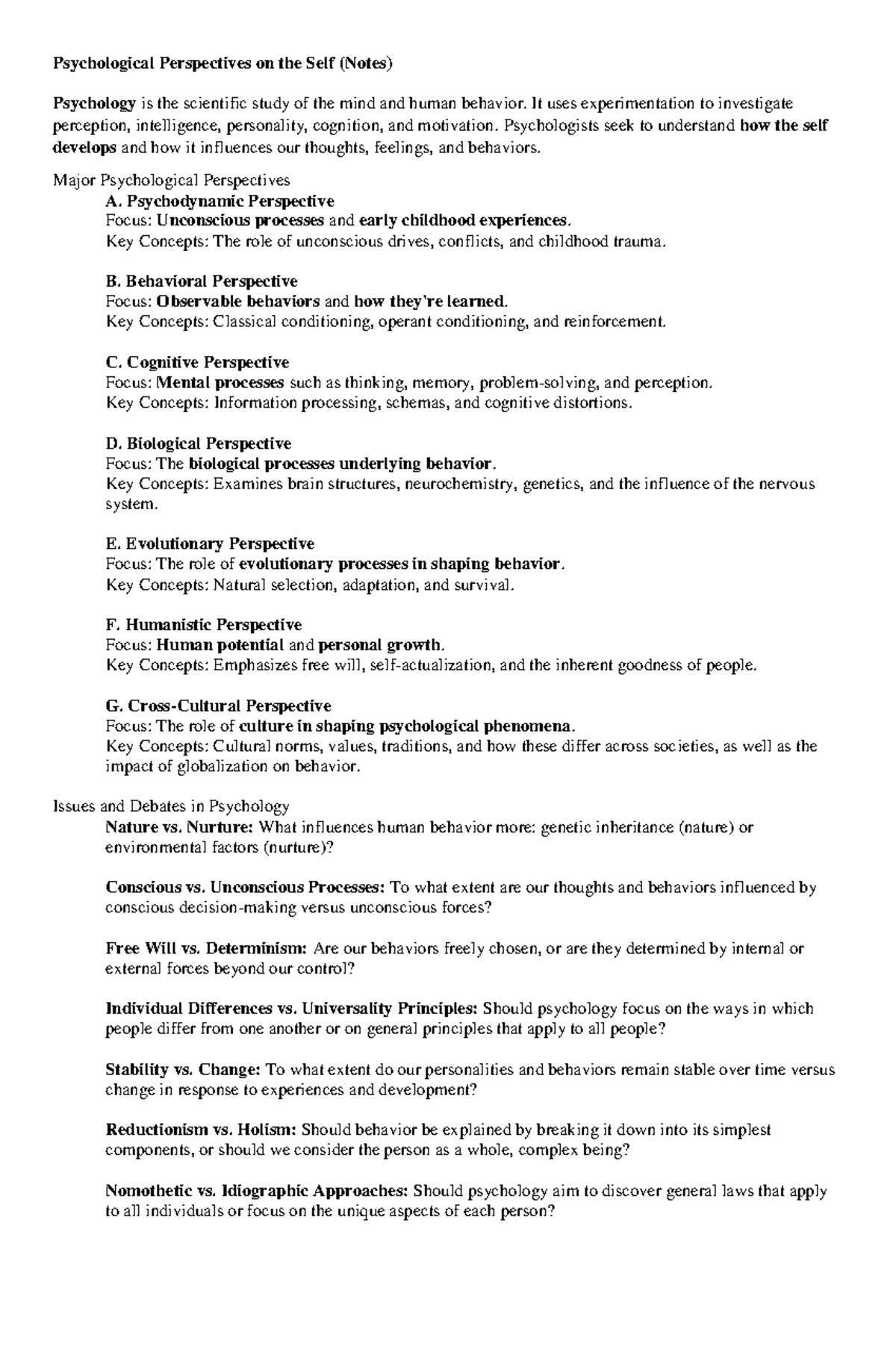 GEC11: Understanding the Self - Psychological Perspective on the Self ...