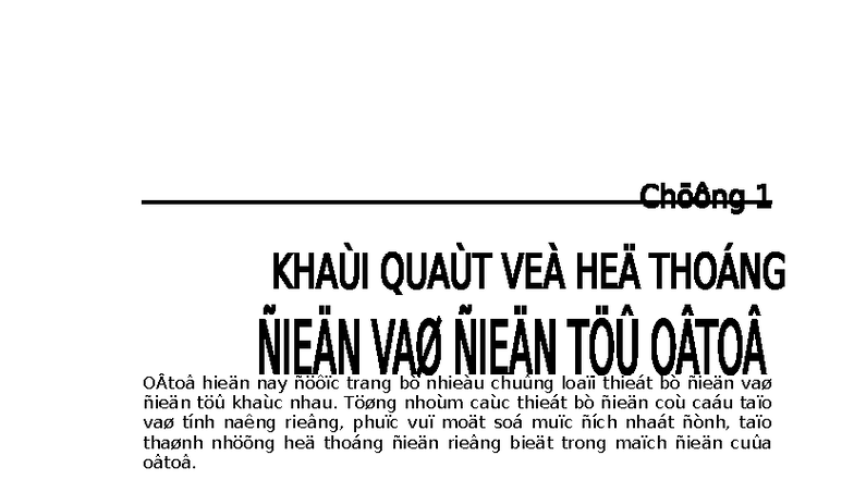 Khai quát về hệ thống điện và điện tử ô tô (M21 Vonga) - Studocu