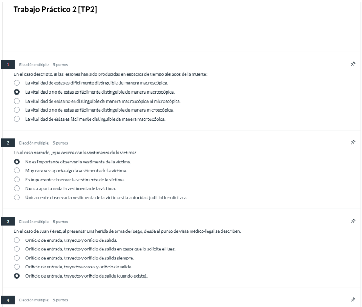 Medicina Legal TP 2: Elección Múltiple y Respuestas Clave - Studocu