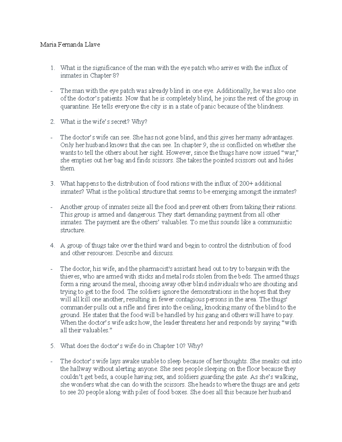 Blindness Study Questions: Insights from Chapters 8-10 - Studocu