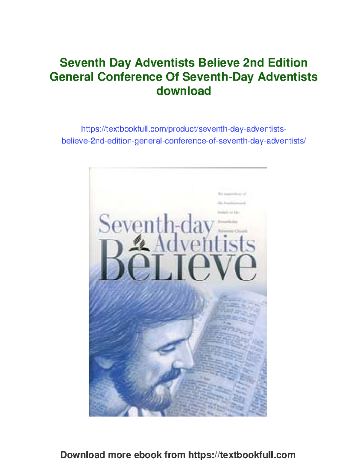 Seventh Day Adventists Believe: Insights on Scripture and Inspiration ...