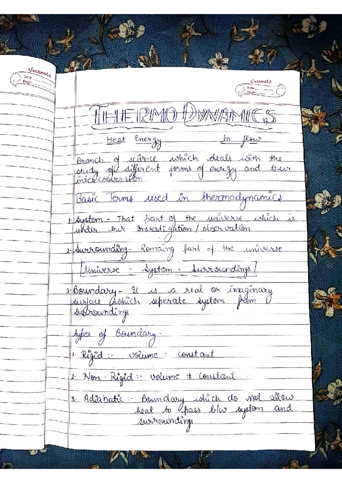 Thermodynamics and Thermochemistry Study Notes (Course Code: THEIRIMO ...