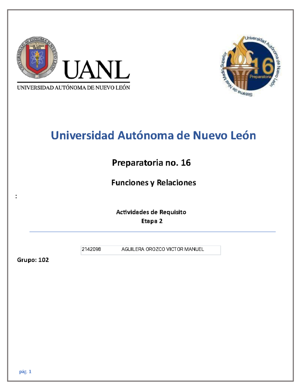Fy R ACT Requisito VMAO E2 - funciones y relaciones - Universidad ...