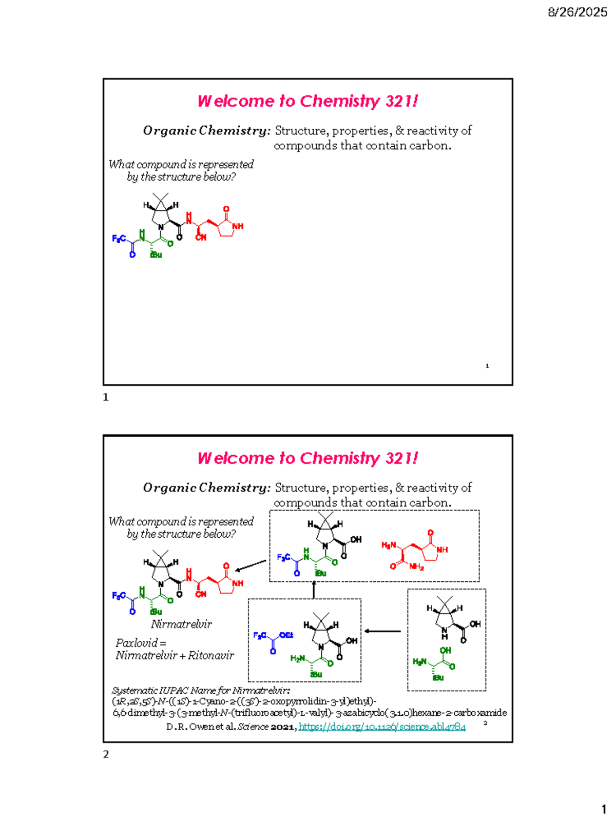 CHE 321: Overview of Organic Chemistry - Structure & Reactivity ...