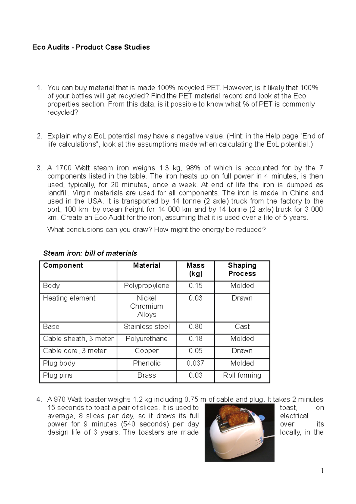 Eco-Audit Lab Exercises: Case Studies for Energy Efficiency Analysis ...