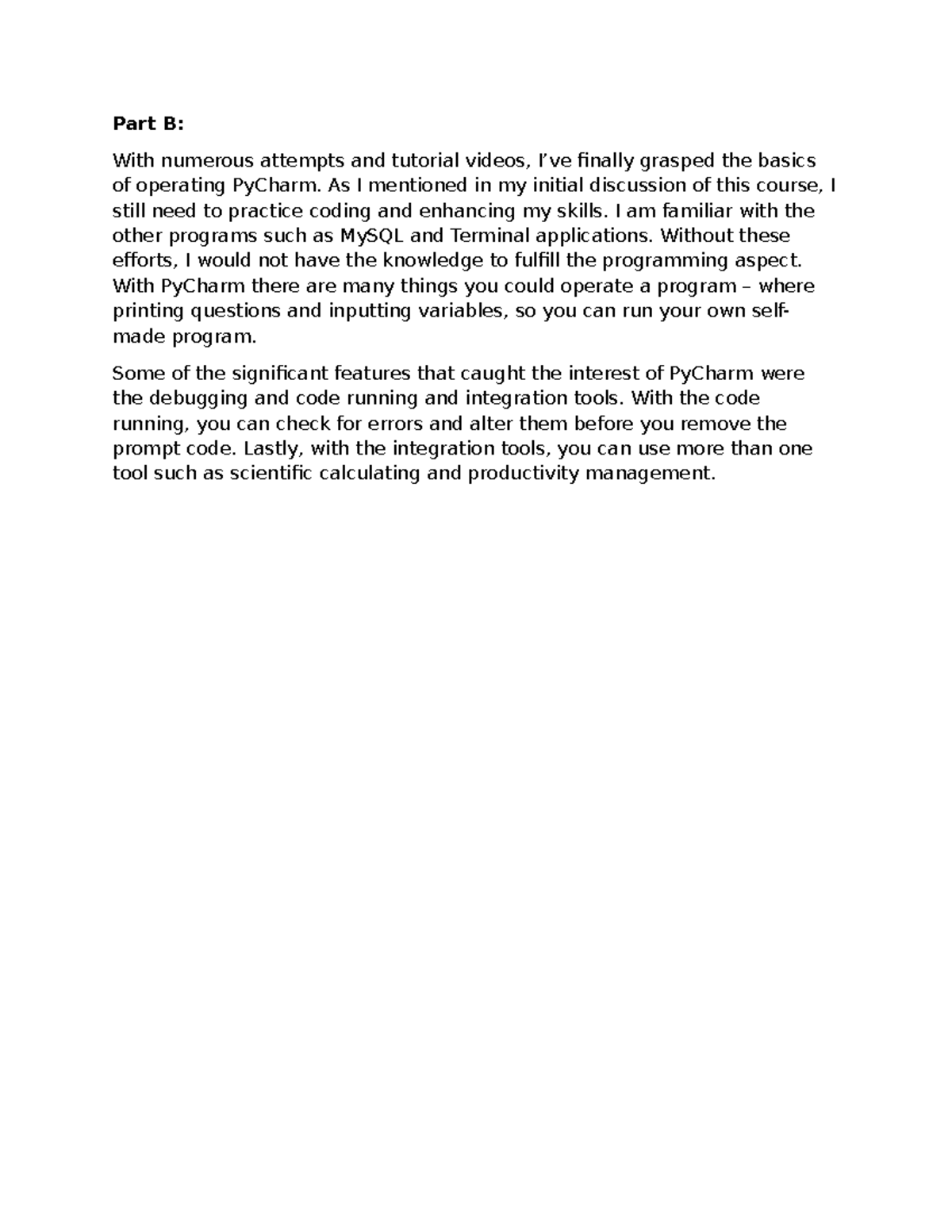 IT 140 - Module Two - Reflection - Part B: With numerous attempts and ...