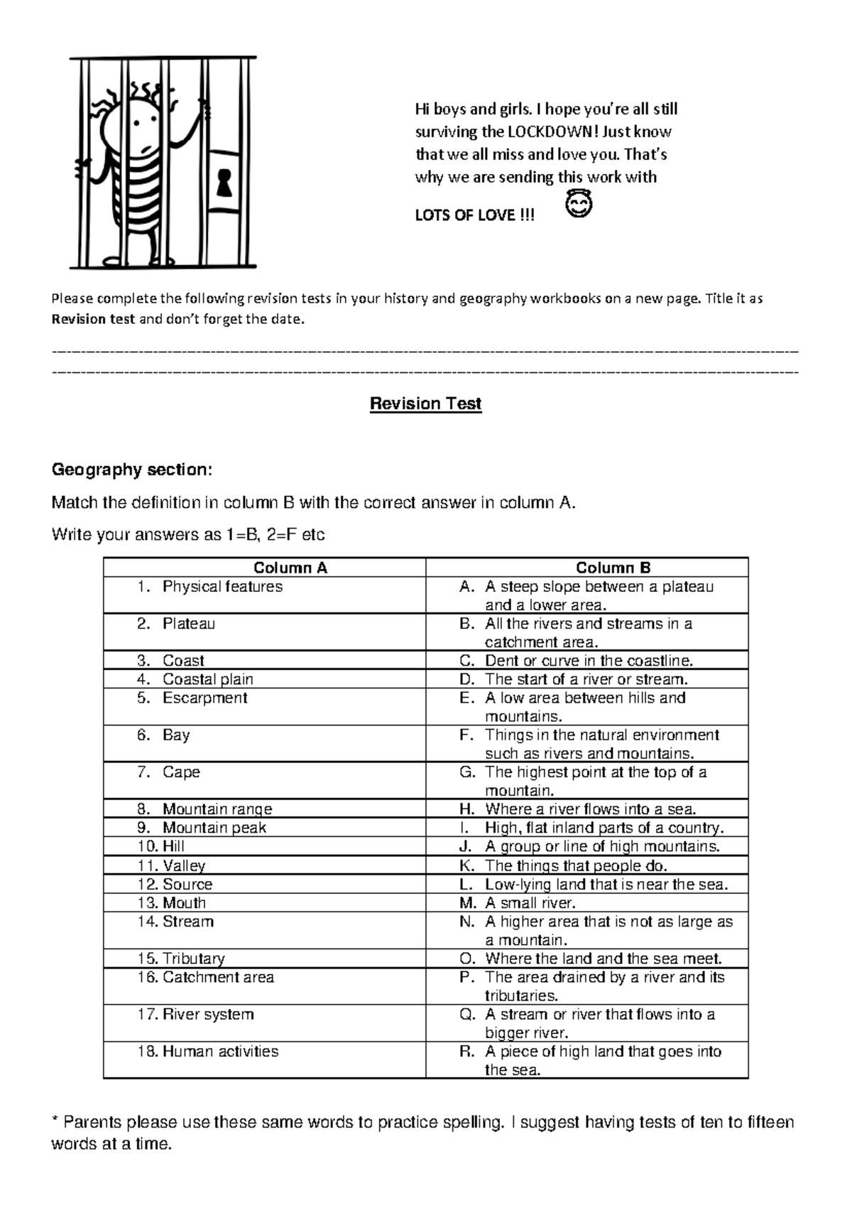 Gr5 Social Sciences Revision Test: Geography & History Insights - Studocu