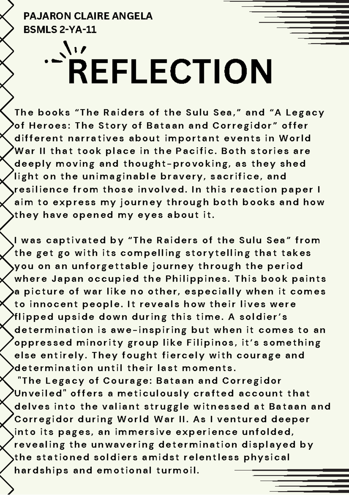 Reflection - history - T h e b o o k s “ T h e R a i d e r s o f t h e ...