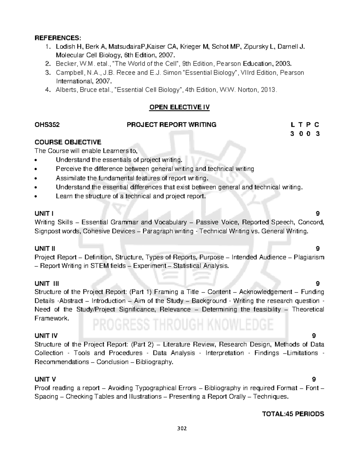 OHS352 - Project Report Writing: Essential Grammar & Skills Guide - Studocu