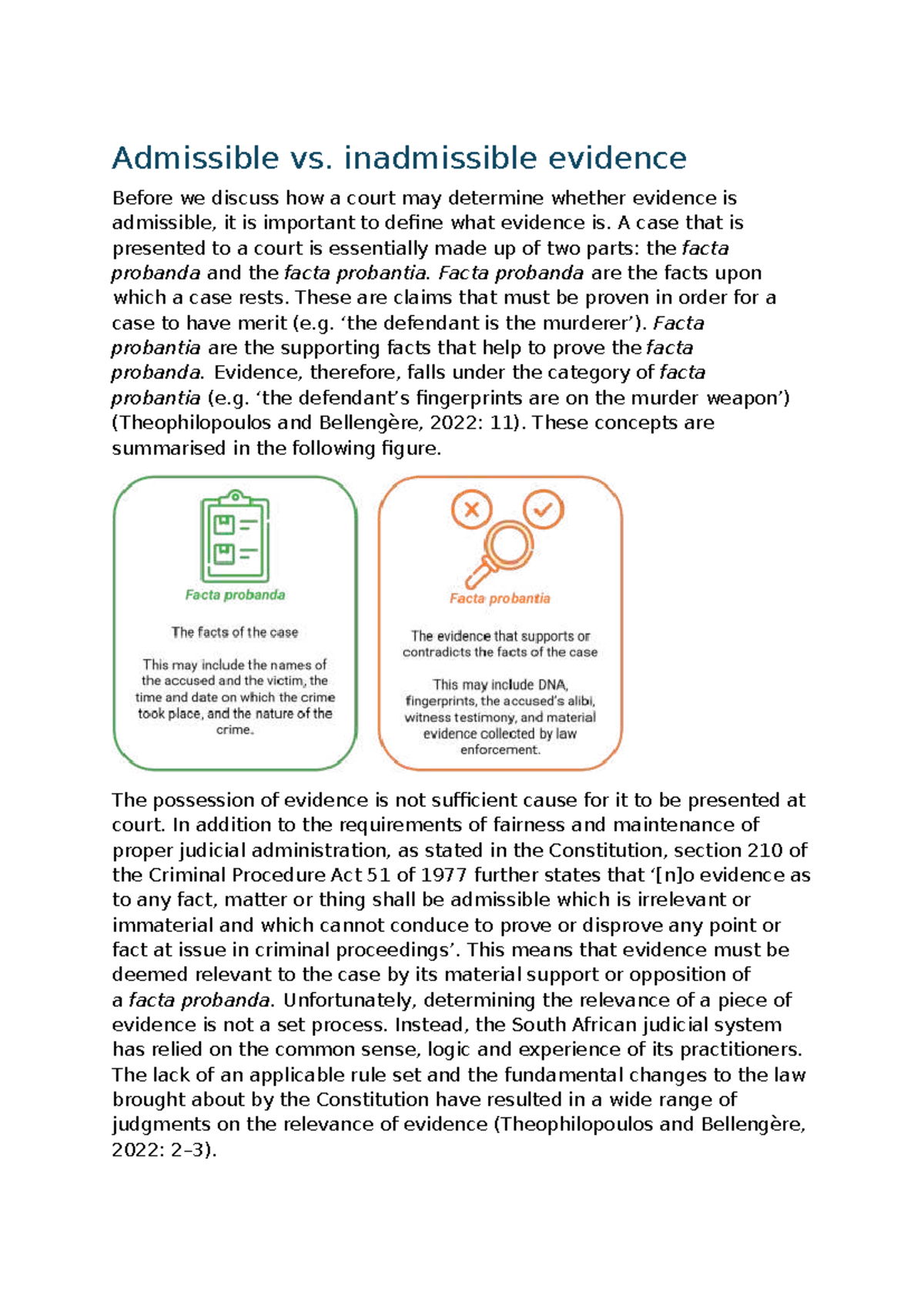 Admissibility of Evidence in South African Law: Key Concepts & Types ...