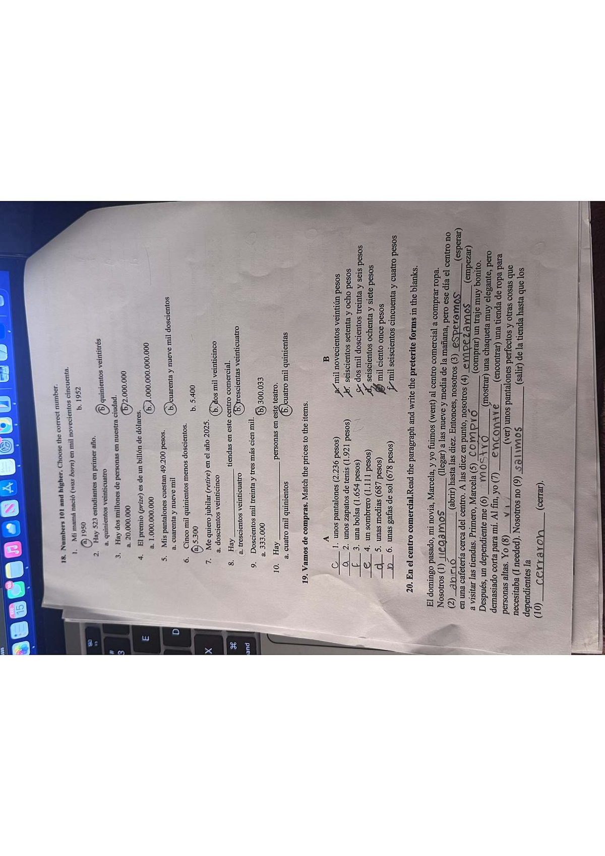 Final Exam Study Guide: Numbers & Preterite Forms in Spanish - Studocu