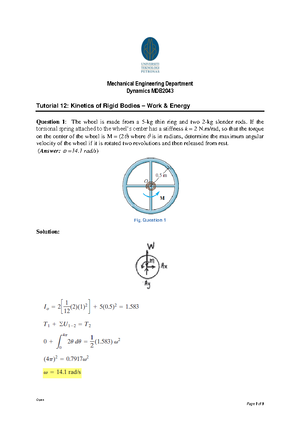 Tutorial Chapter 18 Questions - Mechanical Engineering Department ...