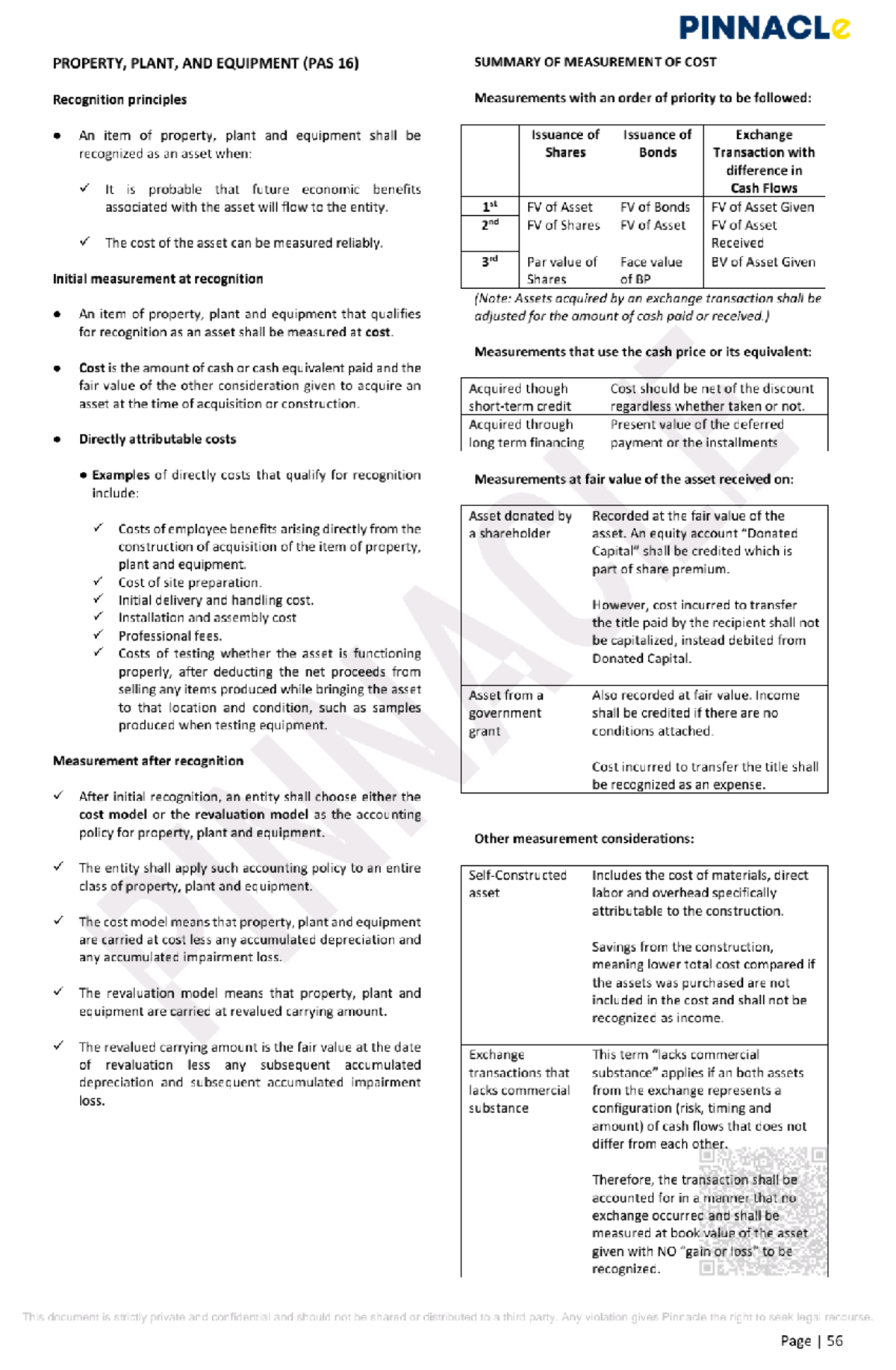Pinnacle Handouts (May 2023) - Final Exam Summary for FAR-1 - Studocu