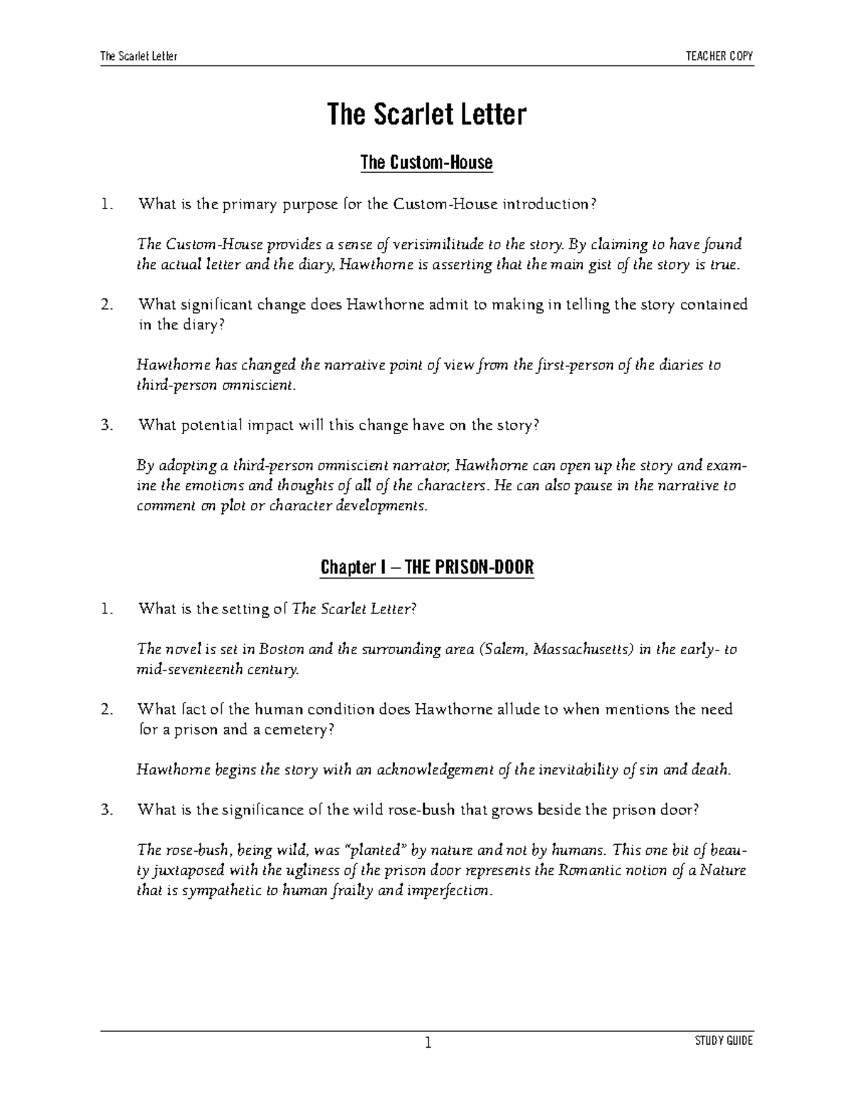 The Scarlet Letter (ENG 101) Study Guide: Key Themes & Character ...