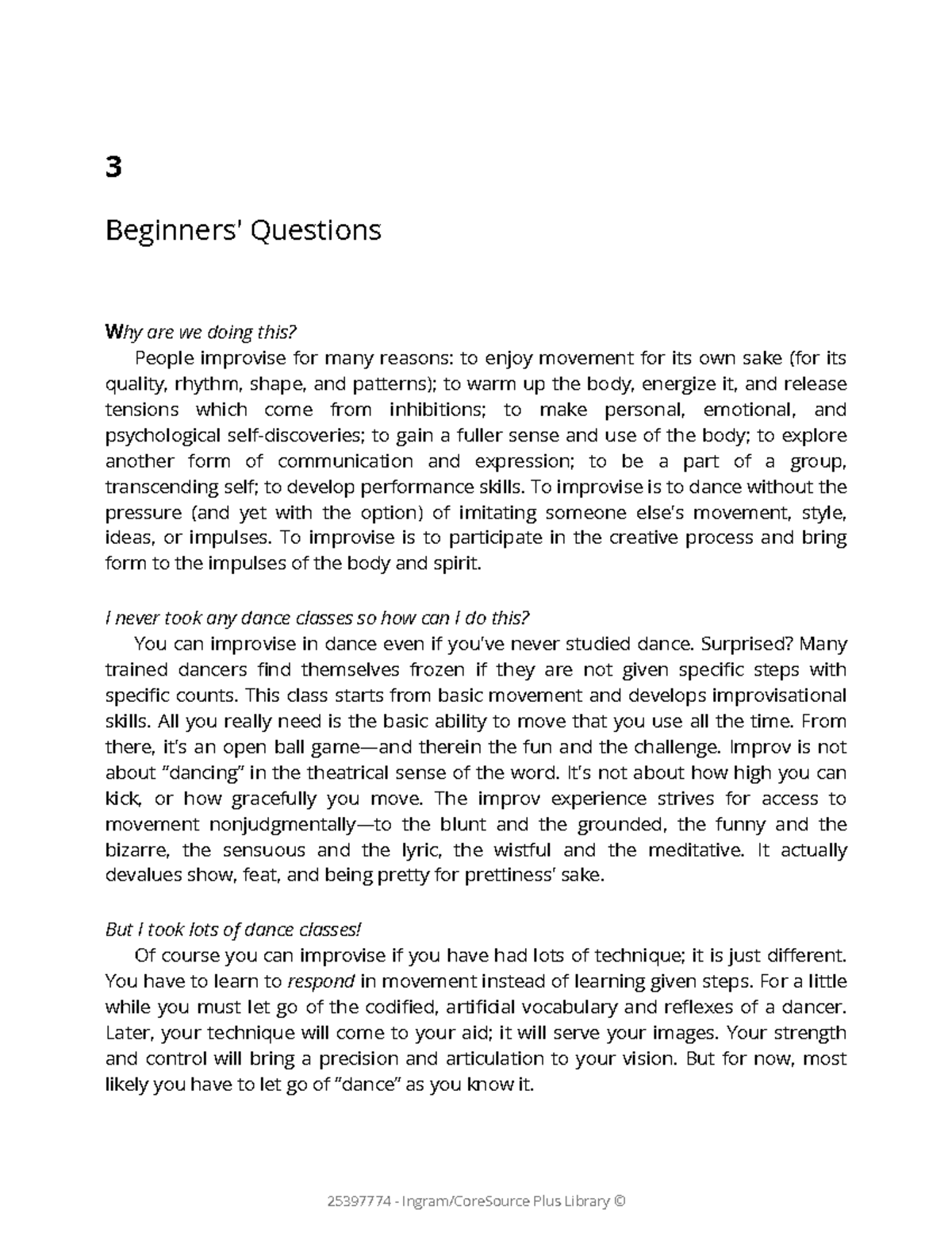 Improvisation in Movement: Enhancing Group Dynamics & Expression (DANCE ...