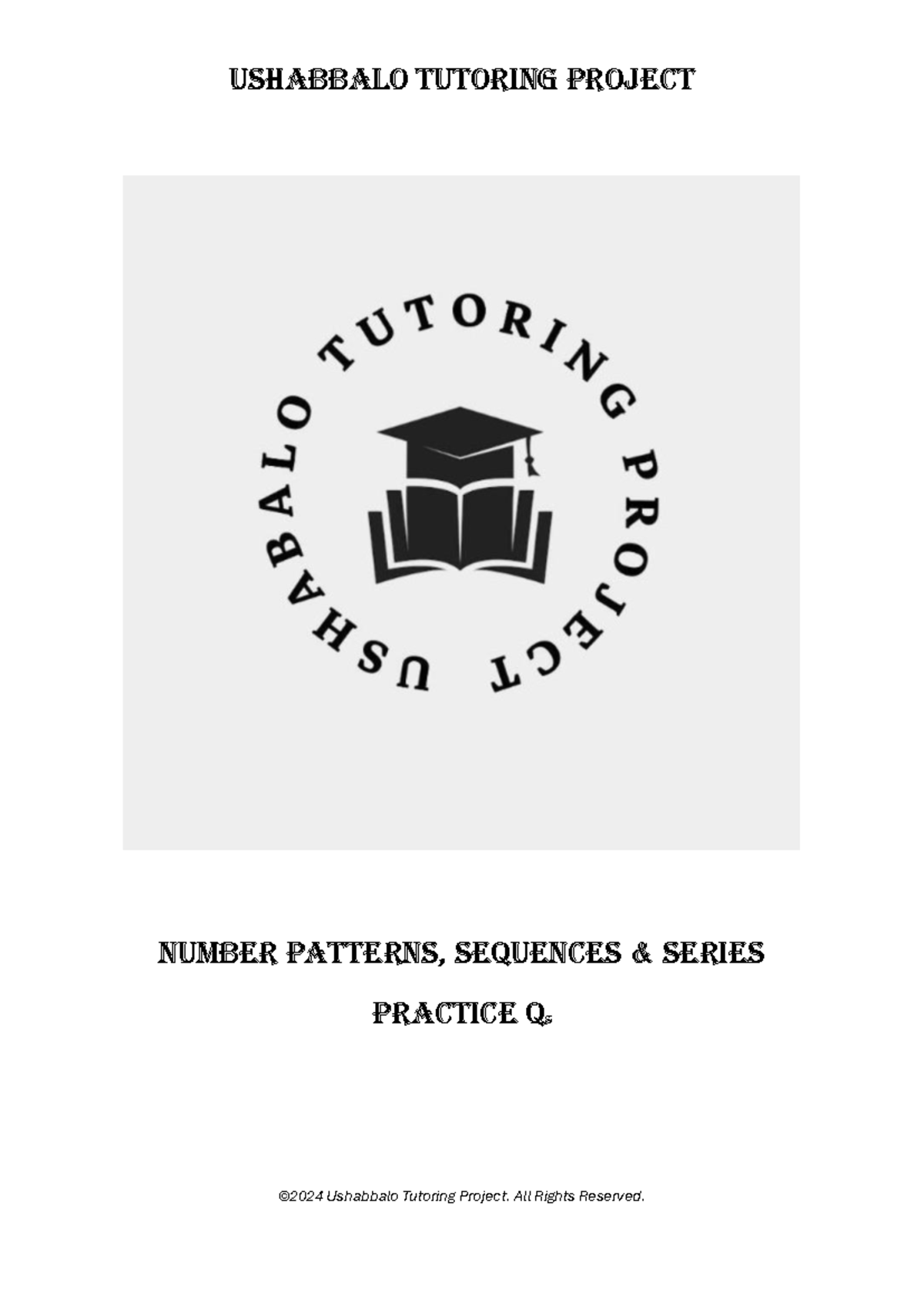 Grade 12 Sequences & Number Patterns Test 1 Practice Questions - Studocu