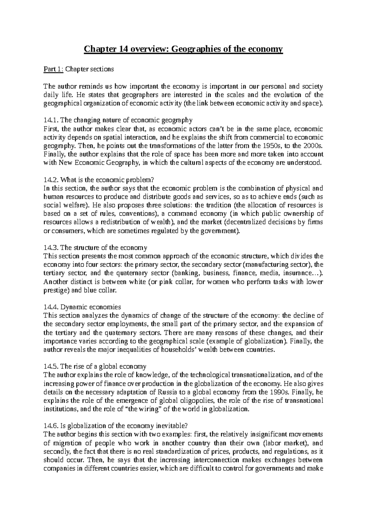 Chapter-14 - detailed summary of the chapter of human geography ...