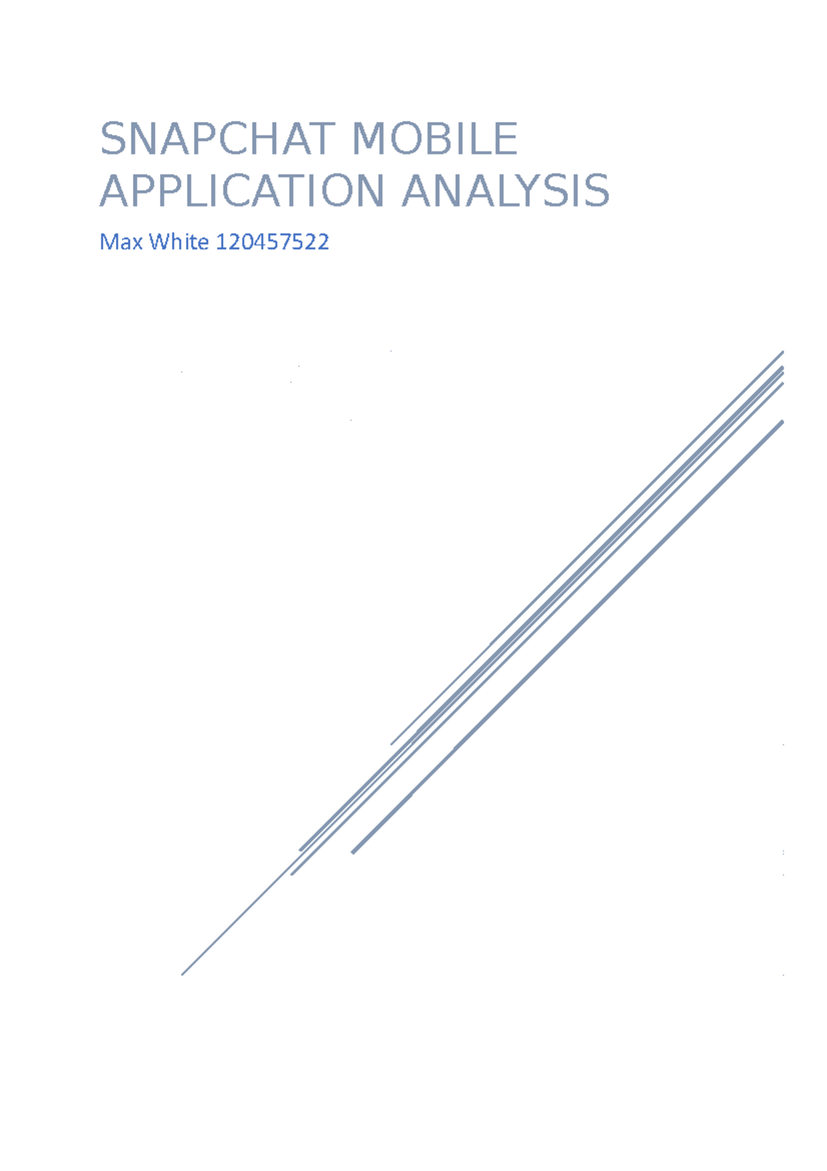 Analysis of Snapchat Mobile App: User Experience & Five Planes - Studocu