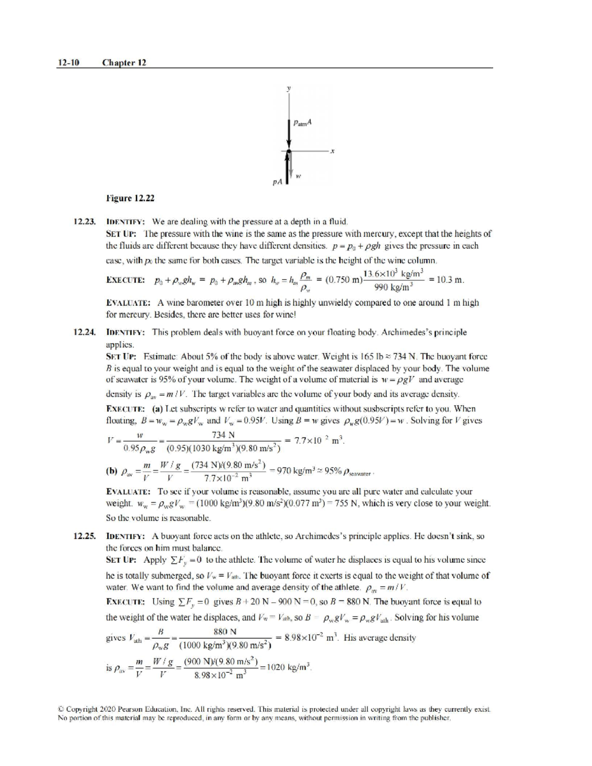 Chapter 12: Fluid Pressure and Buoyant Forces - University Physics ...