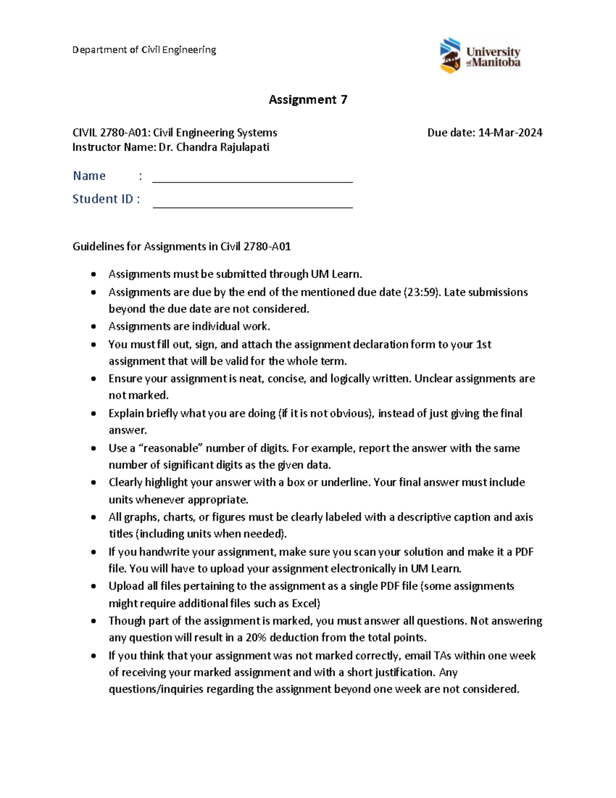Civil Engineering Assignment 7: LP Problems & Simplex Method - Studocu
