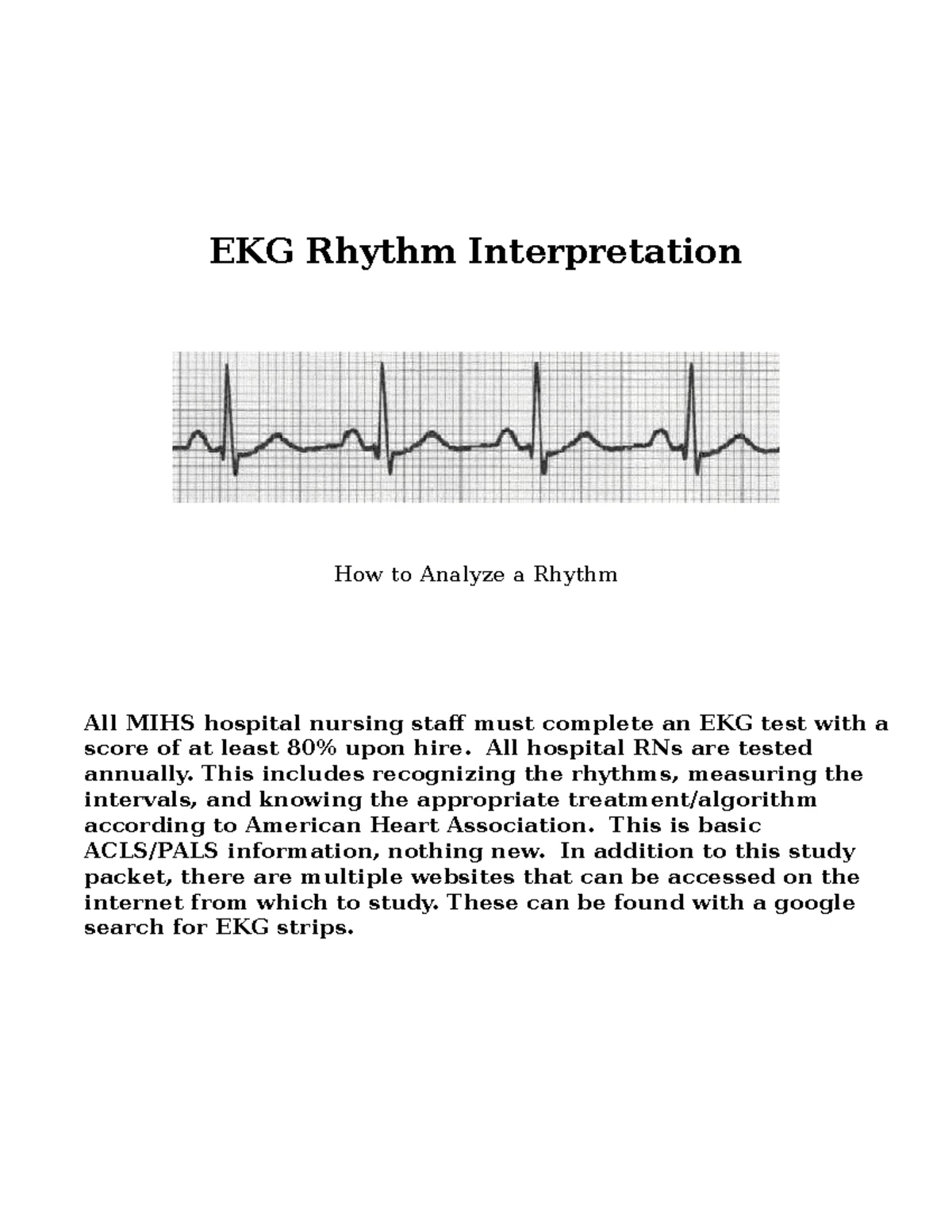 CET - Essential EKG Exam Quizzes - Final Review for Certification - Studocu