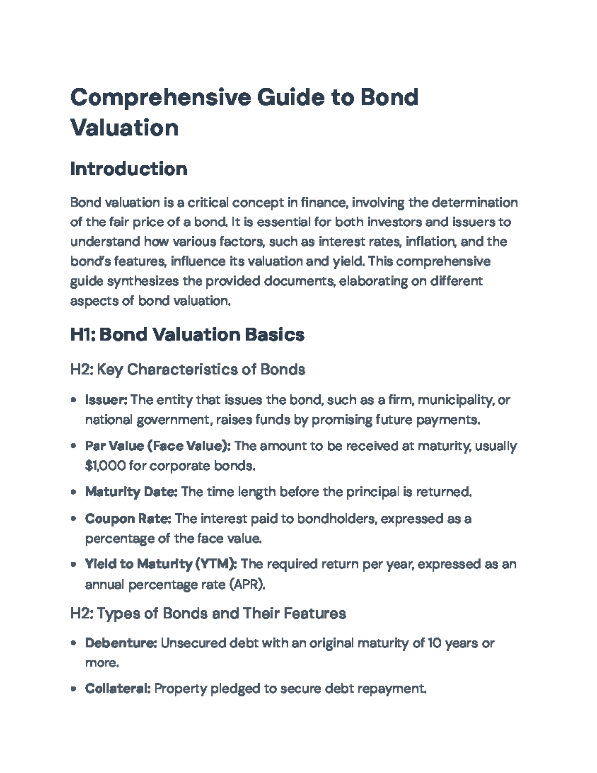 Comprehensive Guide to Bond Valuation: Methods, Risks, and Insights ...