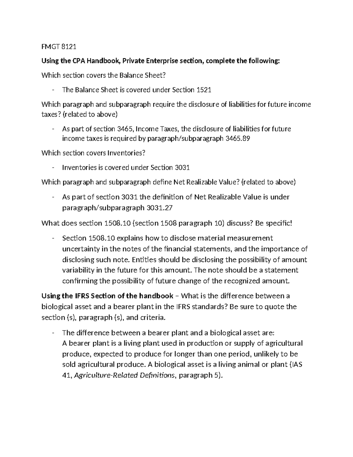 FMGT 8121 CPA Handbook Assignment: Key Sections & Definitions Explained ...