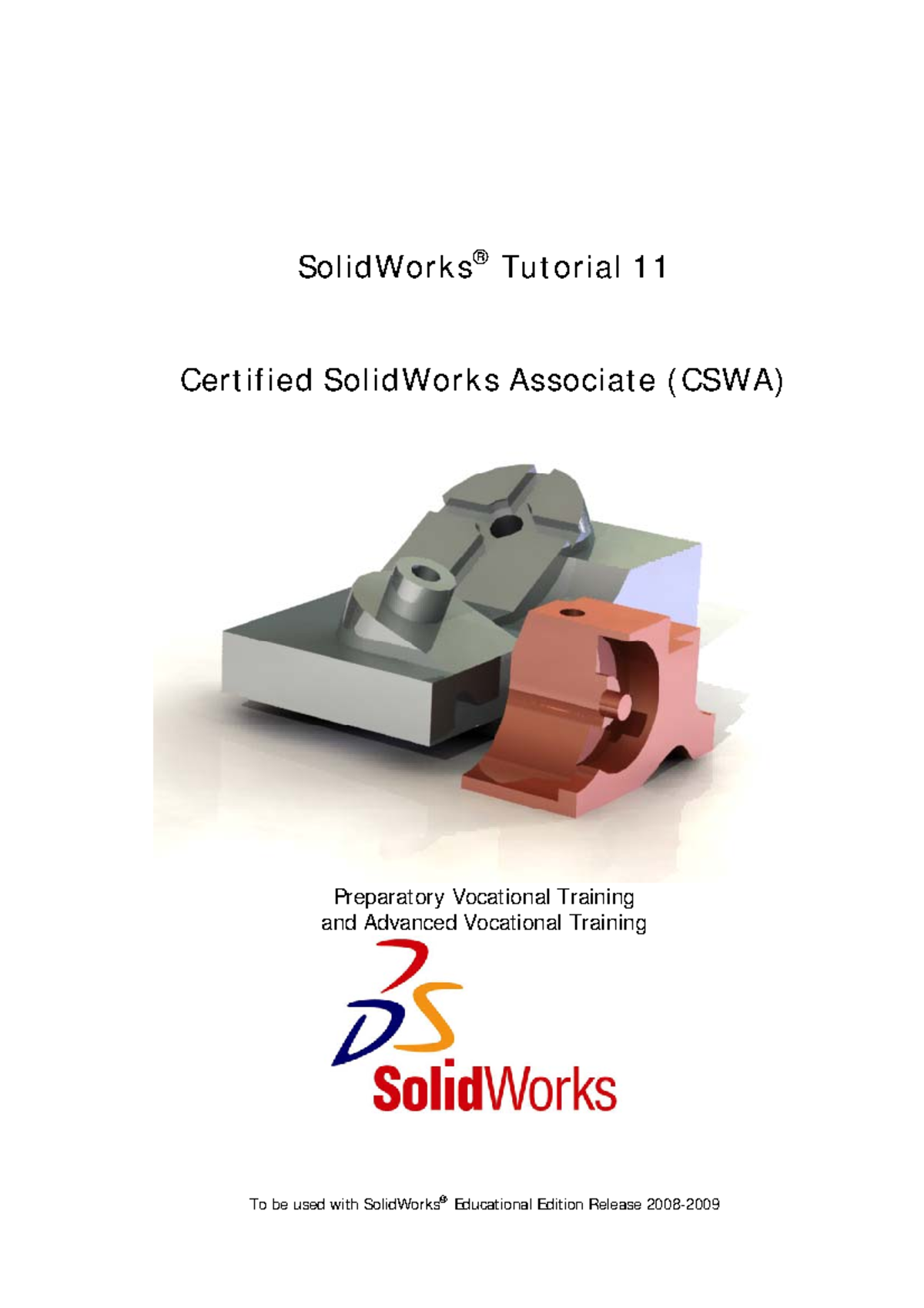 SolidWorks CSWA Tutorial for Vocational Training - 2008 Edition - Studocu
