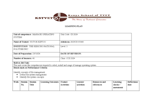 Computer Studies FORM 2 Lesson Plans: Word Processing & Table Skills ...