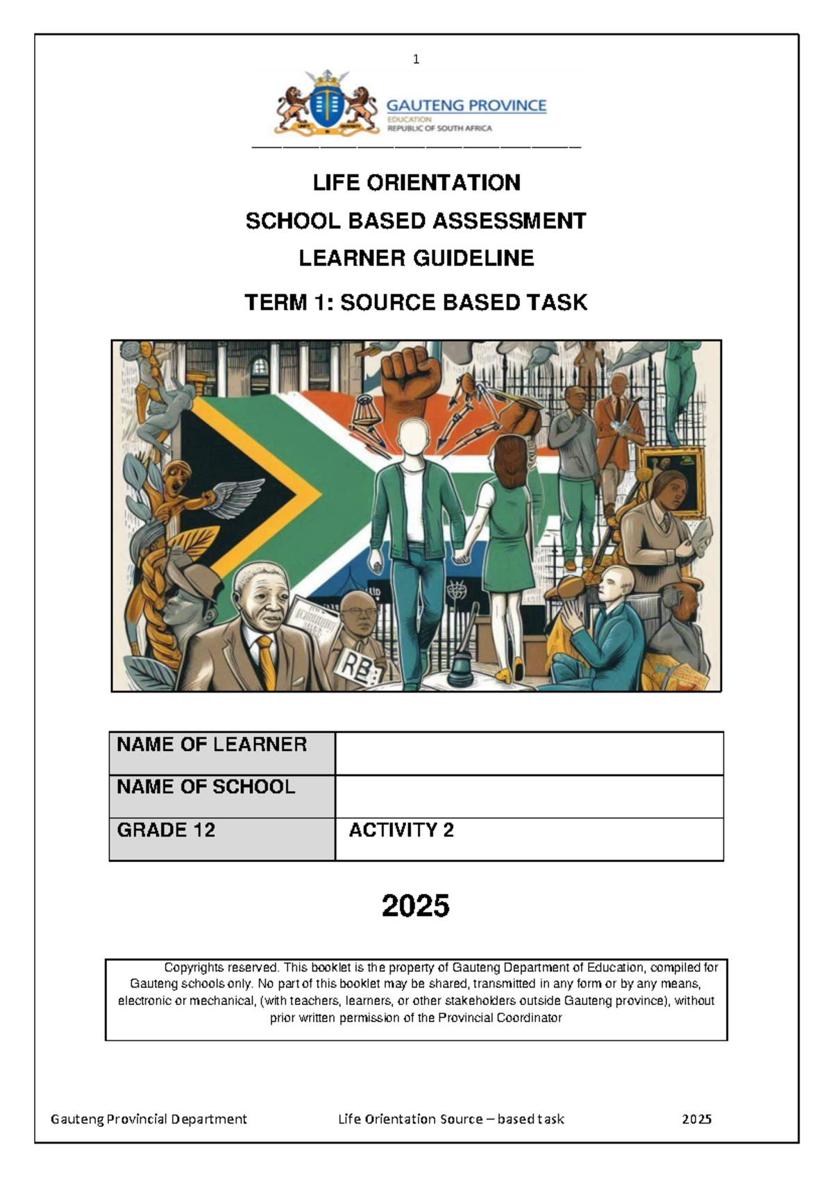 2025 Grade 12 LG, LO Source-Based Task Activity 2 Guidelines - Studocu
